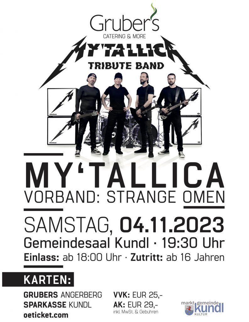 MY'TALLICA erstmals live in Tirol - METALLICA Tribute Band MY’TALLICA